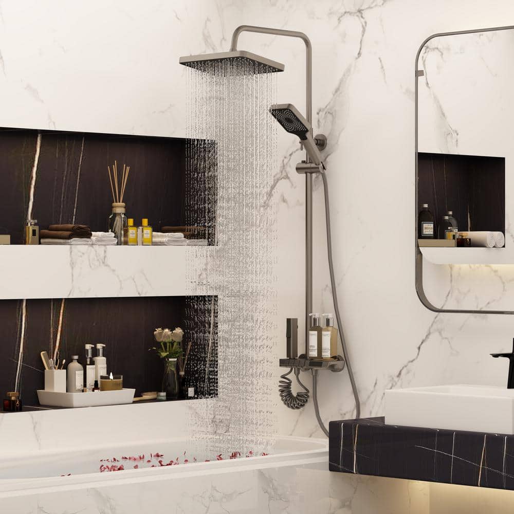 FUFU&GAGA Temperature Display Thermostatic Shower System Shower Combo ...