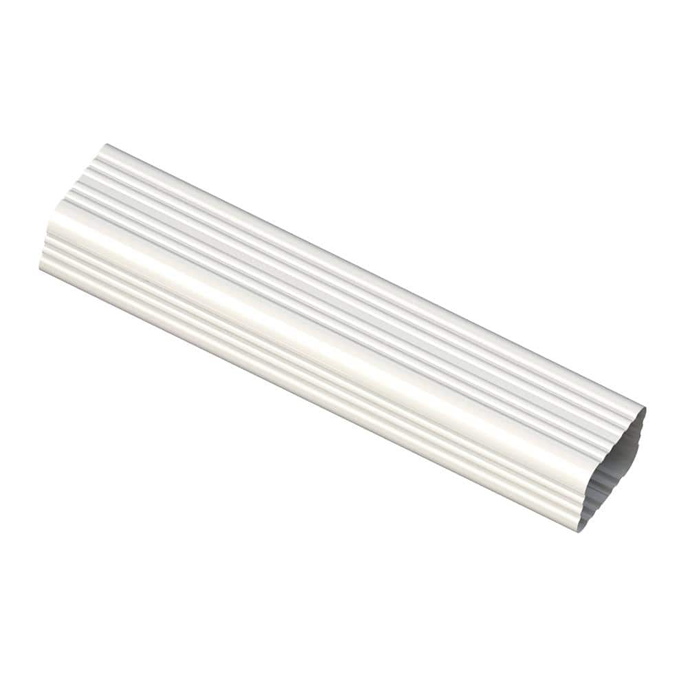 PEAK 5 in. White Aluminum Gutter Downspout Extension 1384 - The Home Depot