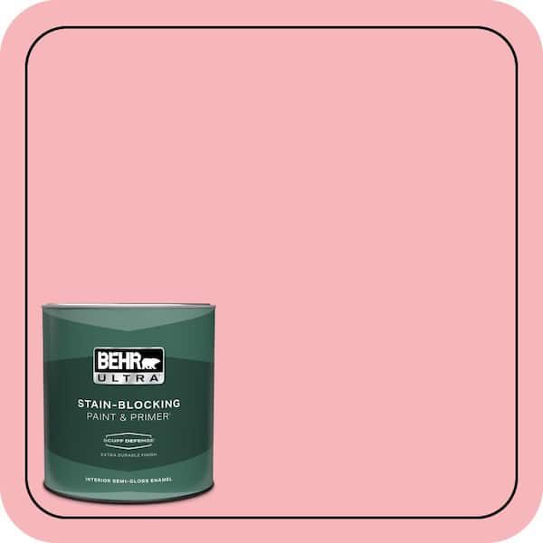 BEHR ULTRA 1 qt. #130A-3 Ballerina Pink Extra Durable Semi-Gloss Enamel ...