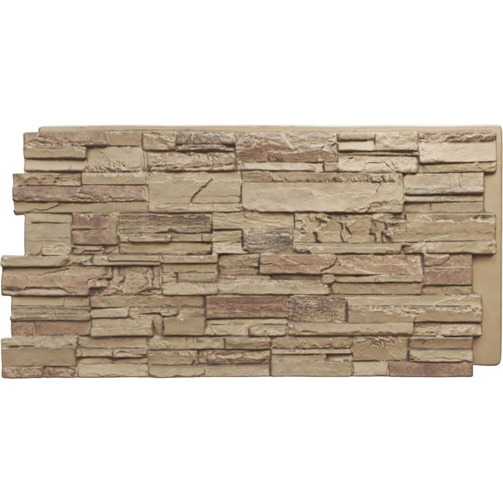 Ekena Millwork Cascade Stacked Stone Stonewall Faux Stone Siding Panel ...