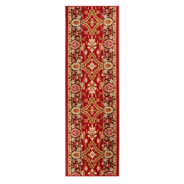 RugStylesOnline Custom Size Runner Rug Mahal Red 31 in. W x 60 in. L ...