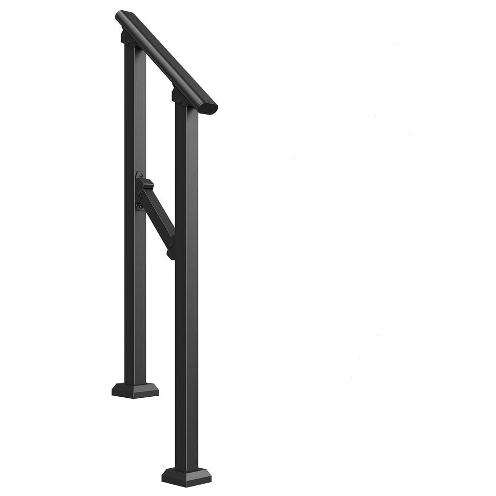 VEVOR Handrails for Outdoor Steps 1-2 Step Stair Hand Rail Kit ...