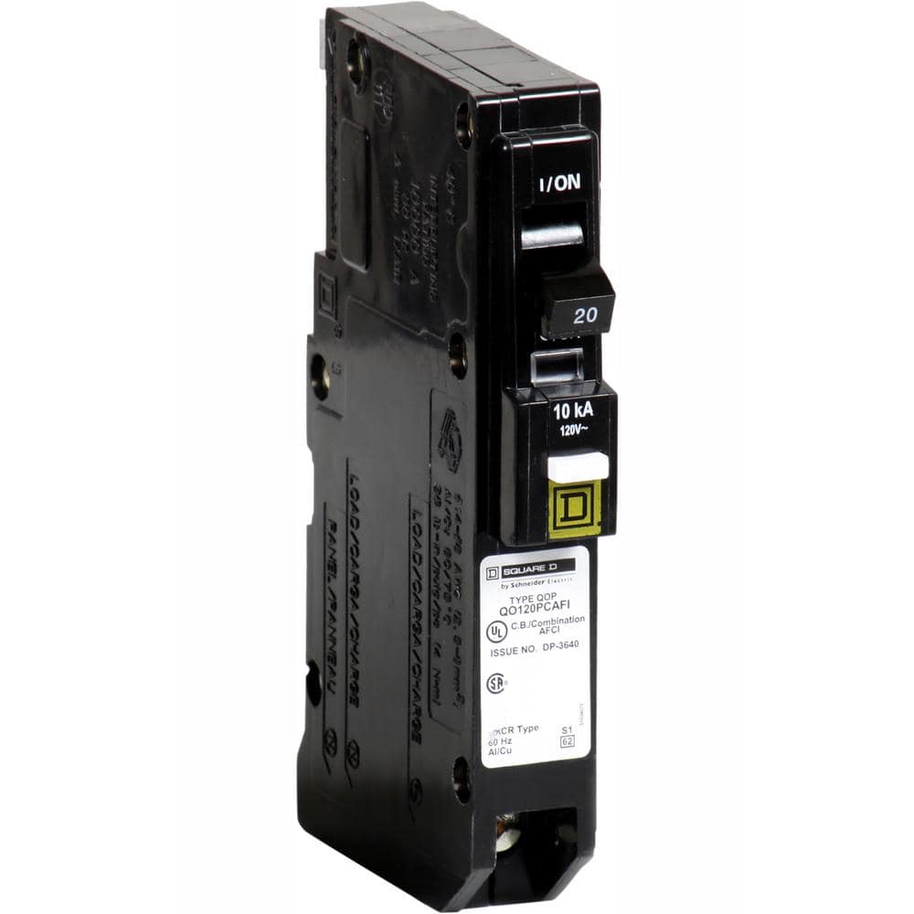 Square D QO 20-Amp Single-Pole Plug-On Neutral Combination Arc Fault ...