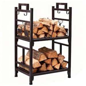 Karl home 24 in. Heavy-Duty Round Firewood Rack 148230162508 - The Home ...