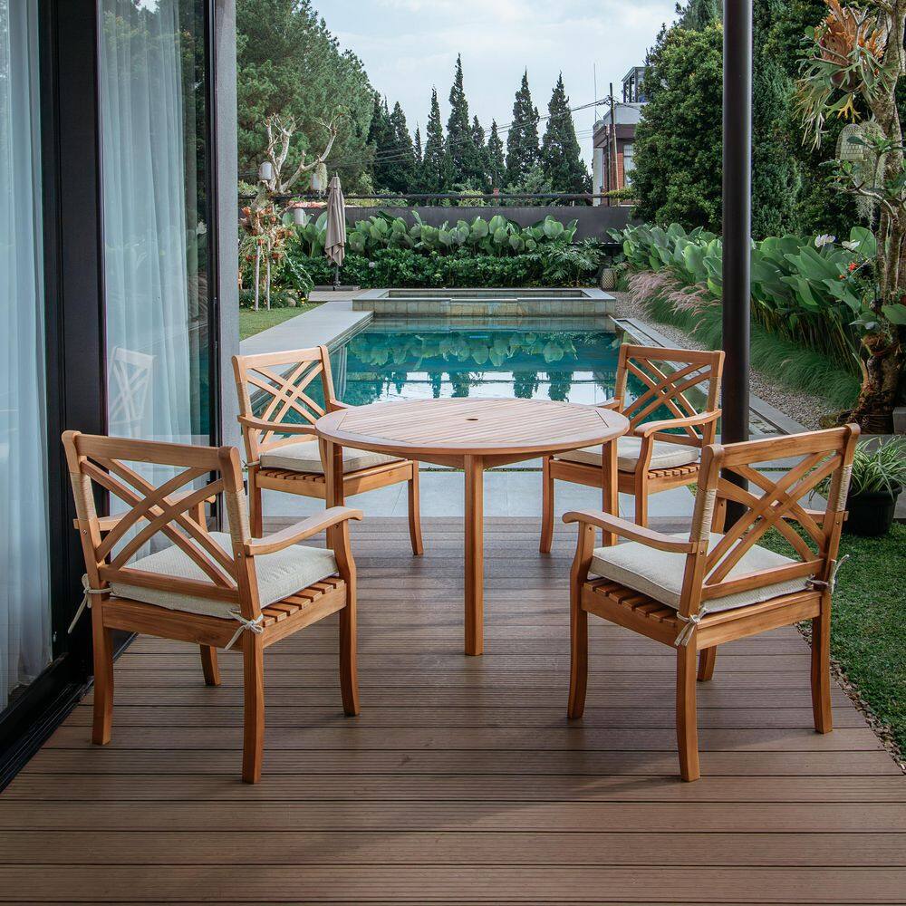 Reviews for Cambridge Casual Carmel 5-Piece Premium Indonesia Teak Wood ...