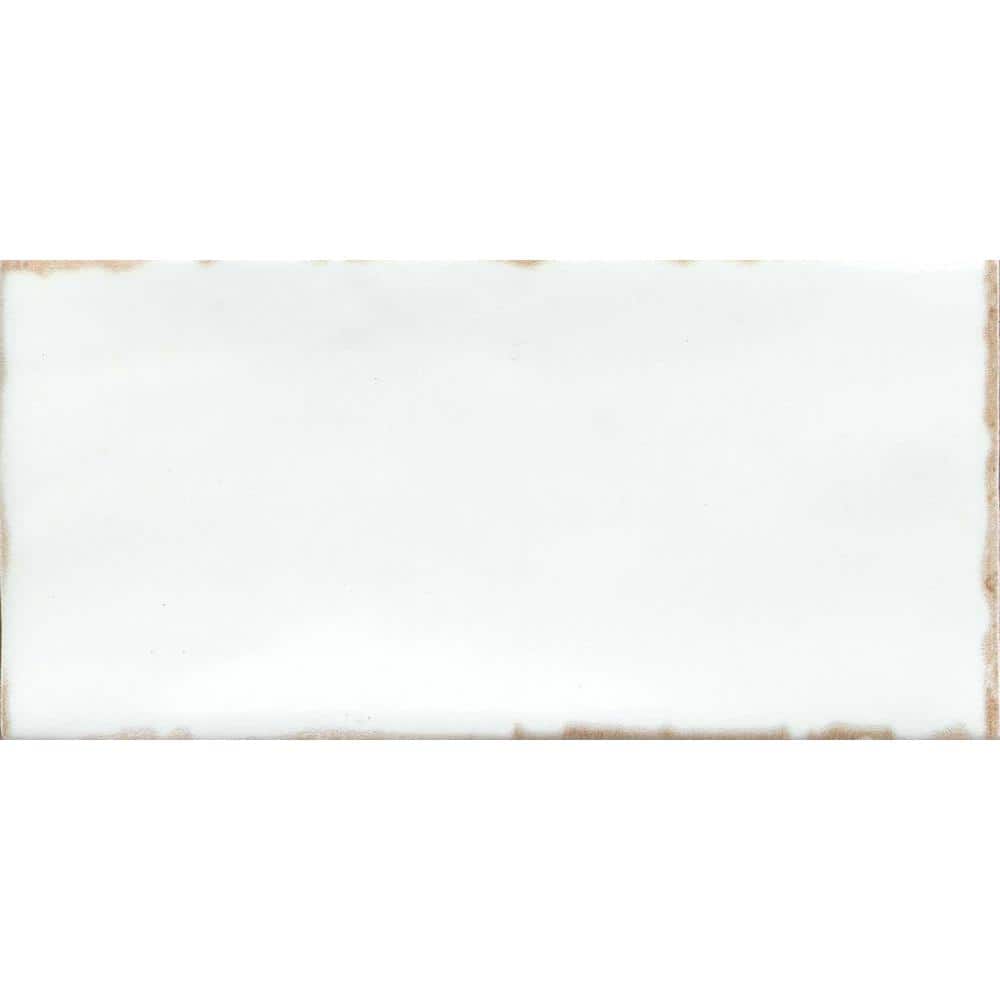 EMSER TILE Antigo Snow 2 in. x 5 in. Glossy Ceramic Wall Tile (12.1 sq ...