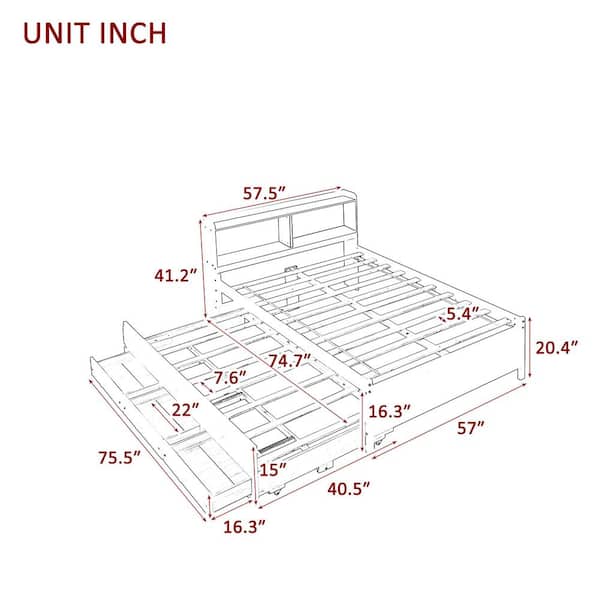 Drawing Of Full Size Bed