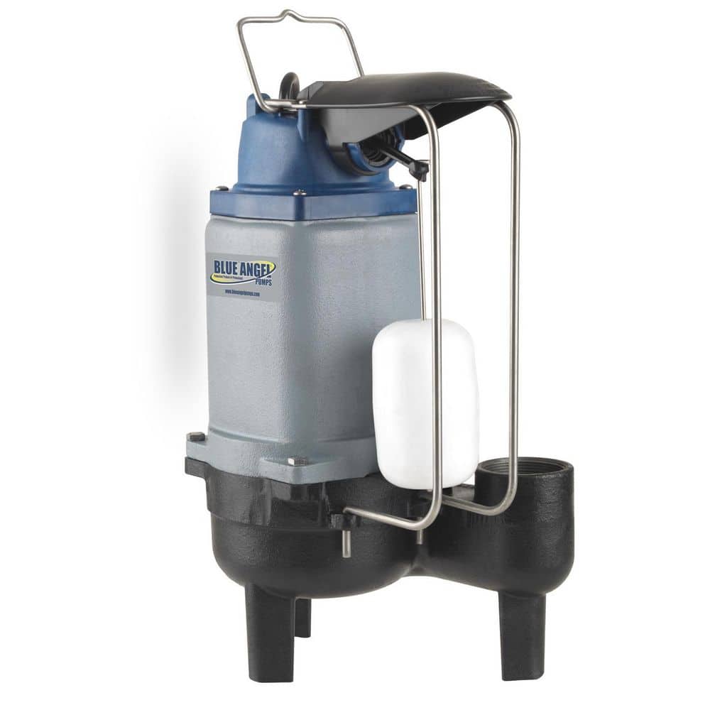 Blue Angel 1/2 HP 10980 gph Cast Iron Vertical Float Switch Sewage Pump ...