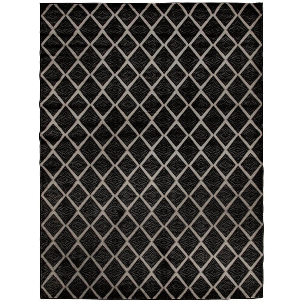 Natco Stratford Isaak 7 ft. x 11 ft. Castle/Ebony Area Rug 7129CAE81HD ...