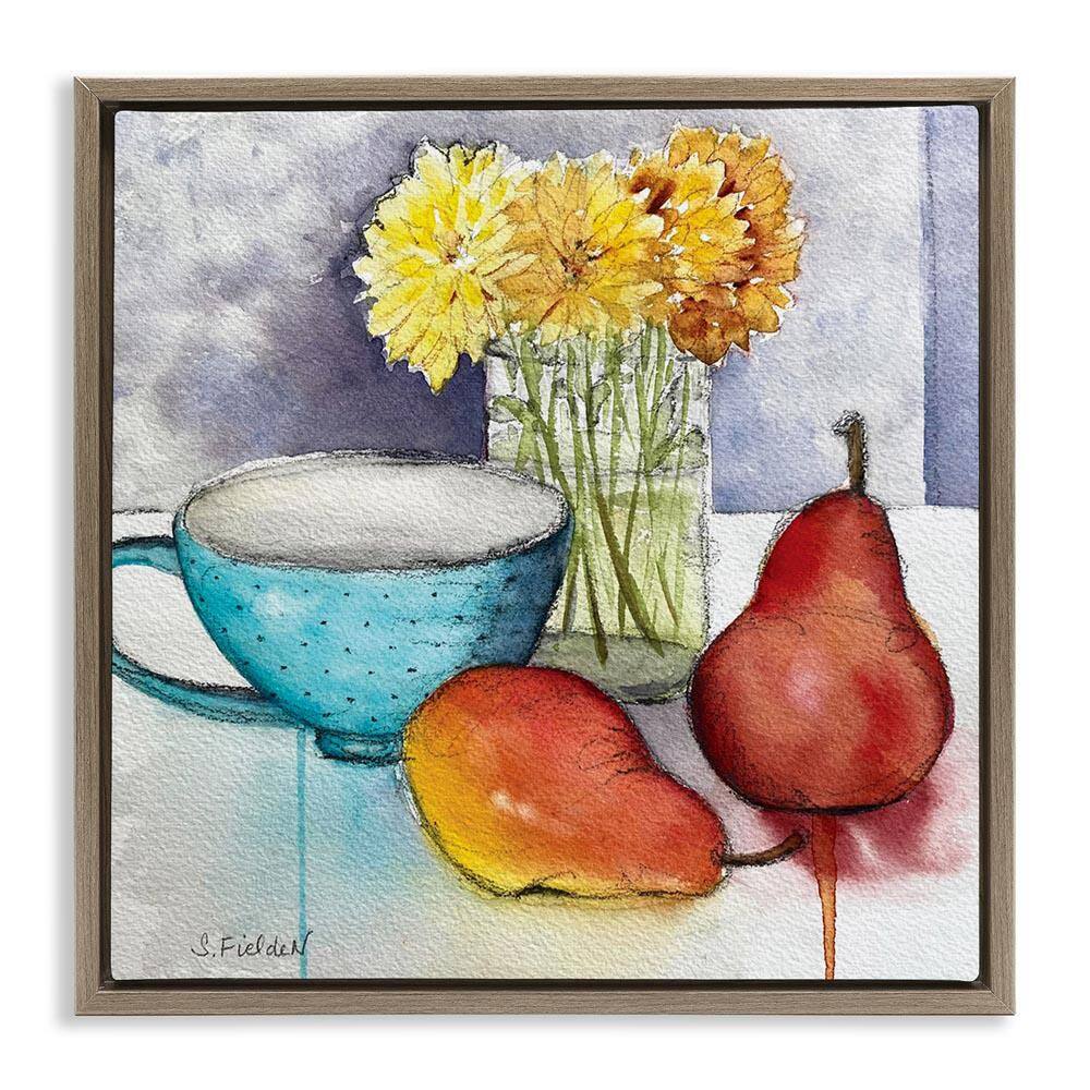 Stupell Industries Modern Kitchen Teacup & Fruit by Stephanie Fielden ...