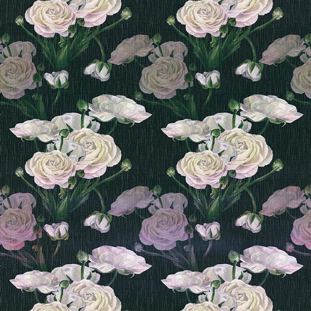 ilemong Pink Rose Water Resistant Vinyl Peel and Stick Wallpaper Roll ...