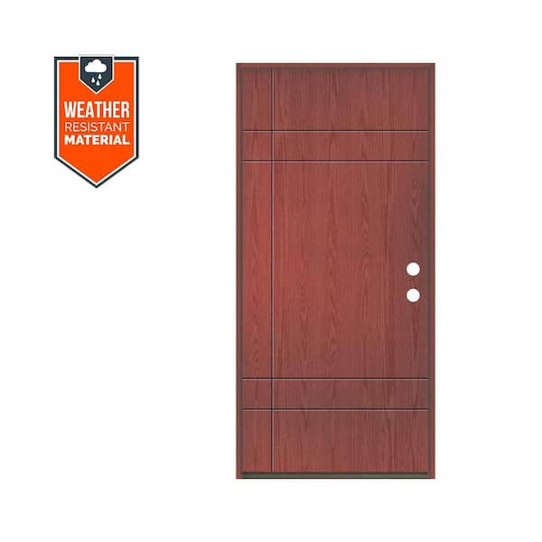 Krosswood Doors SUMMIT Modern 36 in. x 79 in. Left-Hand/Inswing 10-Grid ...