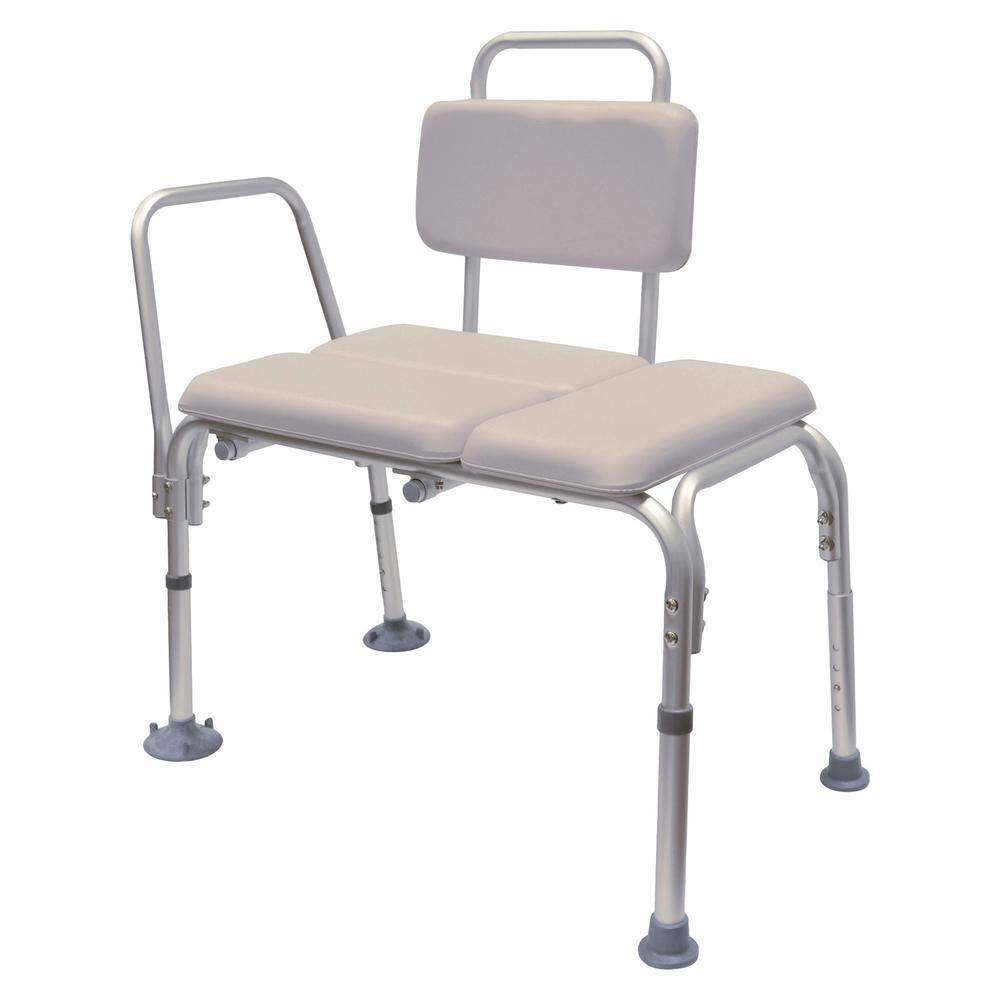 BIOS LIVING Padded Bath Transfer Benches with Adjustable Backrest LF740 ...