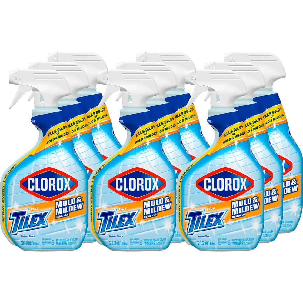 Clorox Tilex 32 oz. Bleach Stain Cleaner Mold & Mildew Stain Remover (9 ...