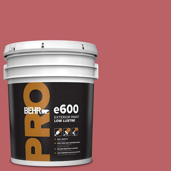 BEHR PRO 5 gal. #150D-6 Strawberry Rhubarb Low Luster Exterior Paint ...