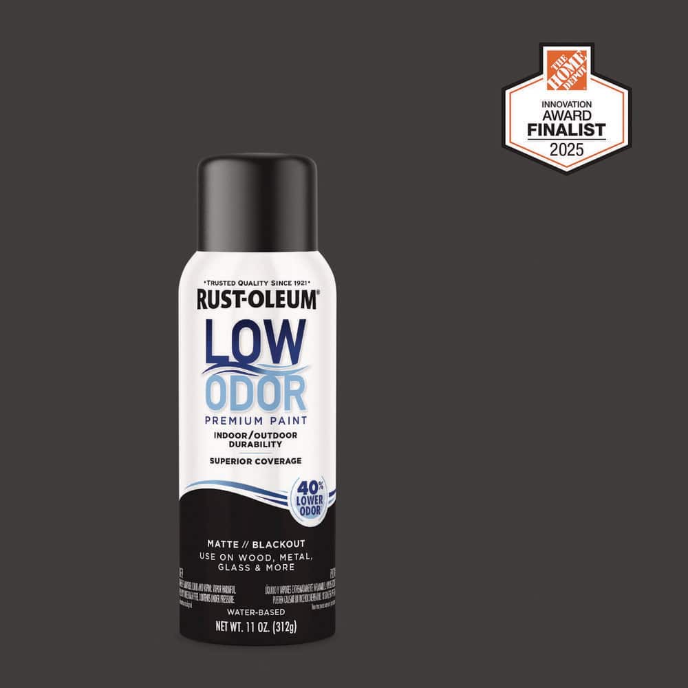 Rust-Oleum Low Odor 11 oz. Matte Blackout Low Odor Water-Based Spray ...