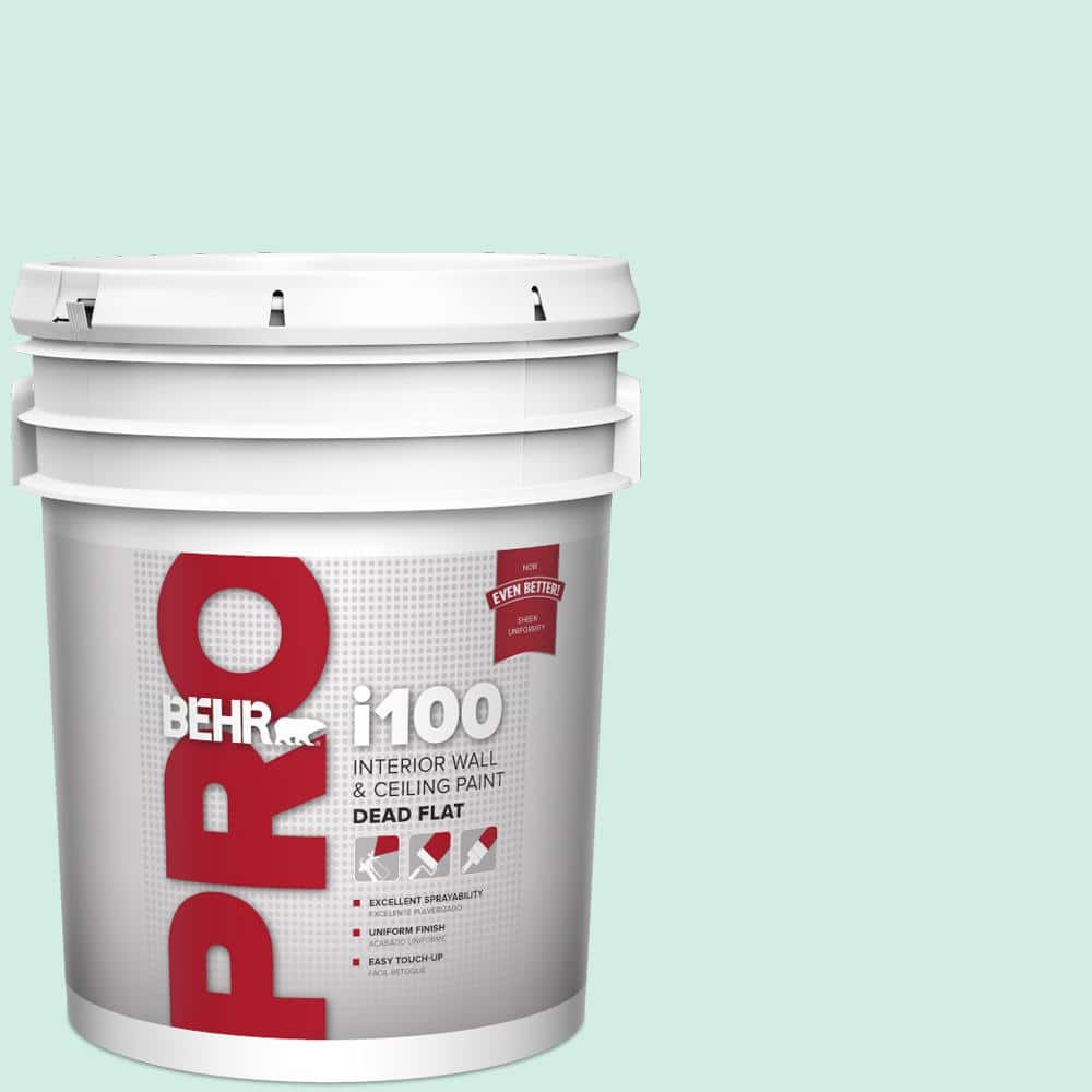 BEHR PRO 5 gal. #490C-2 Adriatic Mist Dead Flat Interior Paint PR10505 ...