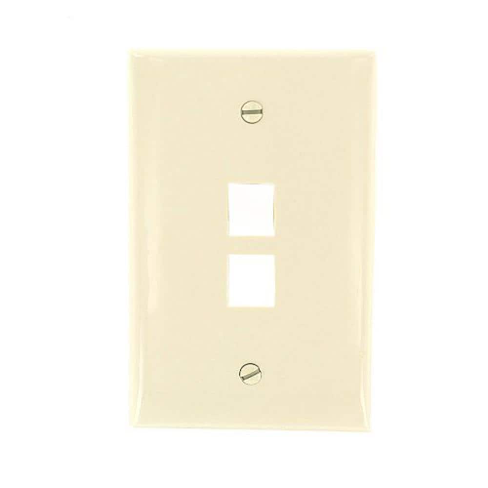 Leviton Almond 1-Gang Audio/Video Wall Plate (1-Pack) 41091-2TN - The ...