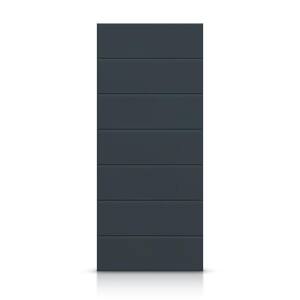 CALHOME 24 in. x 80 in. Hollow Core Charcoal Gray Stained Composite MDF ...