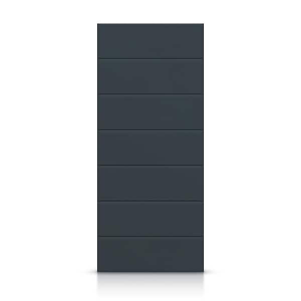 CALHOME 30 in. x 96 in. Hollow Core Charcoal Gray Painted Composite MDF ...