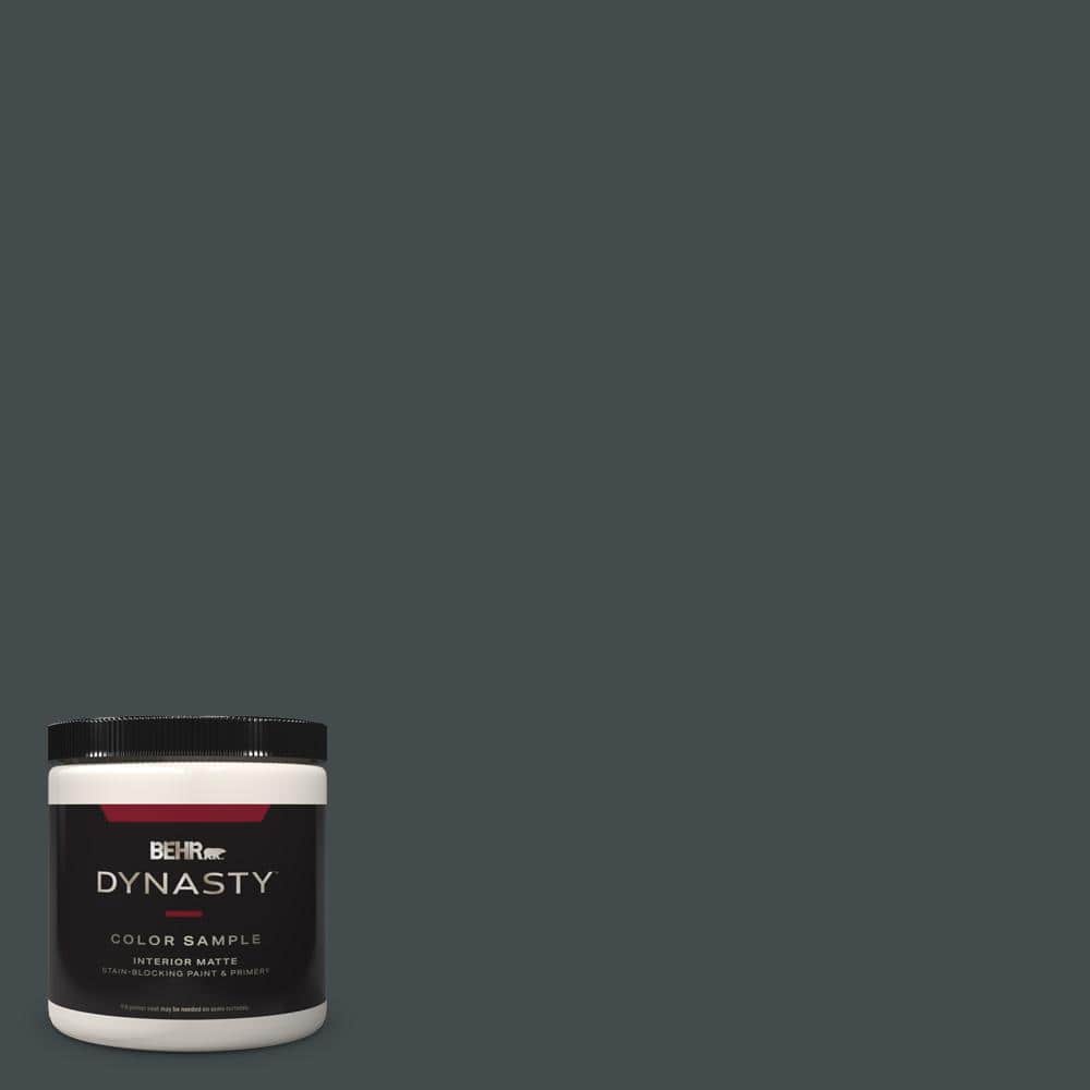 BEHR DYNASTY 8 oz. #730F-7 Black Sable Matte Stain-Blocking Interior ...