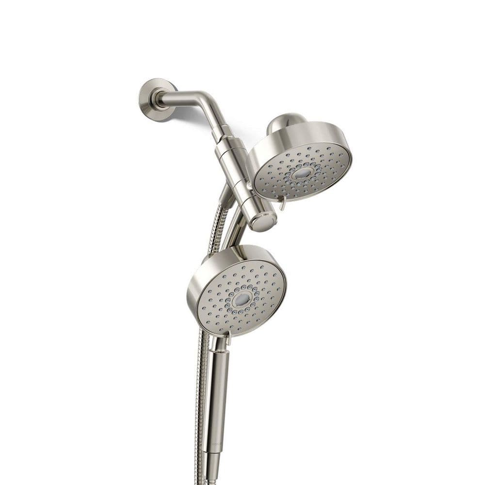 KOHLER Purist 3-Spray Patterns 6 in. Dual Wall Mount Shower Heads with ...