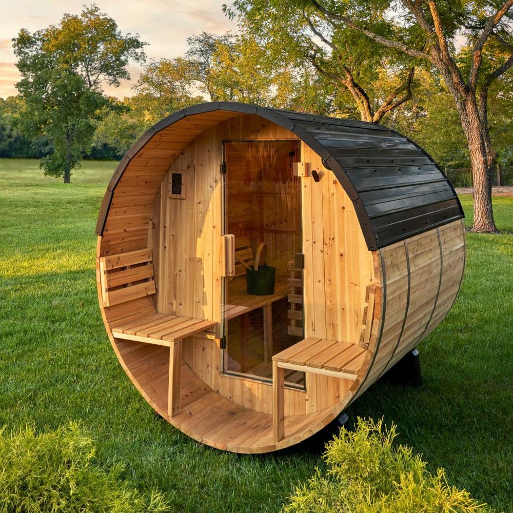 Backyard Discovery Paxton 4-Person Outdoor Cedar Traditional Wet/Dry ...