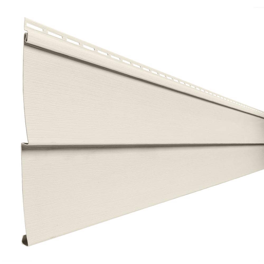 Ply Gem Transformations Double 4 in. x 150 in. Ivory Lap Vinyl Siding ...