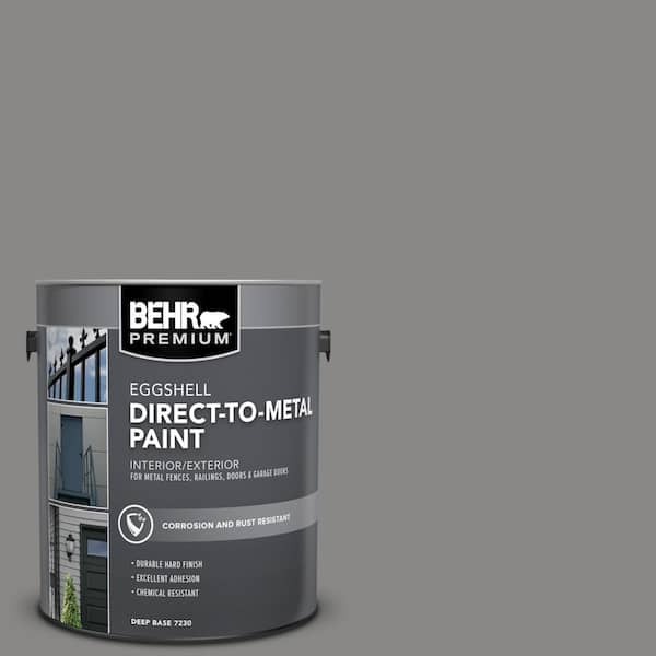 BEHR PREMIUM 1 gal. #PPU26-04 Falcon Gray Eggshell Direct to Metal ...