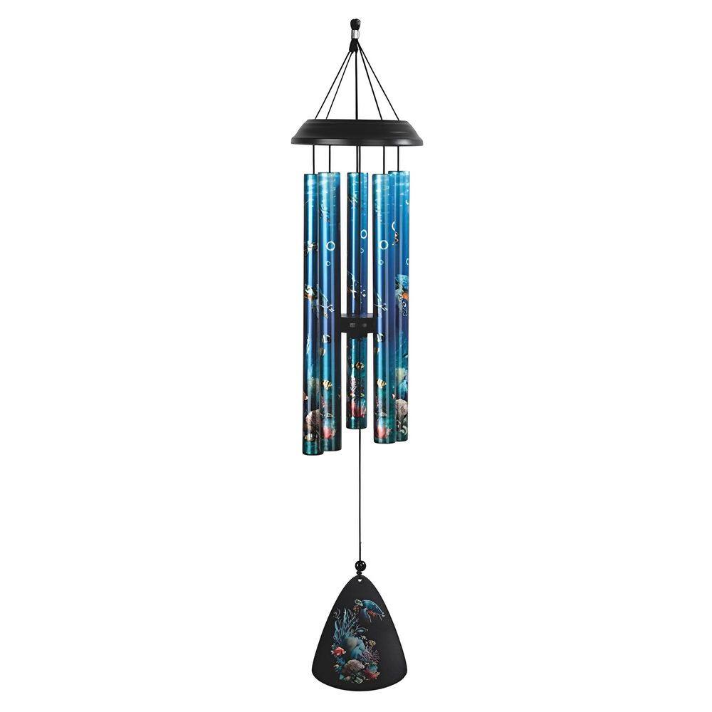 FC Design 36 in. Long Sea Turtle Stamped Tube Wind Chime GSC9932282 ...