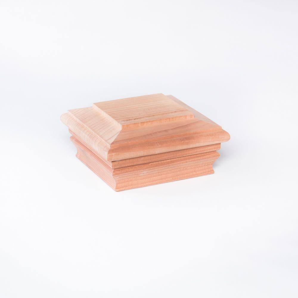 4 in. x 4 in. Redwood Newport Post Cap (12-Pack)-88107 - The Home Depot