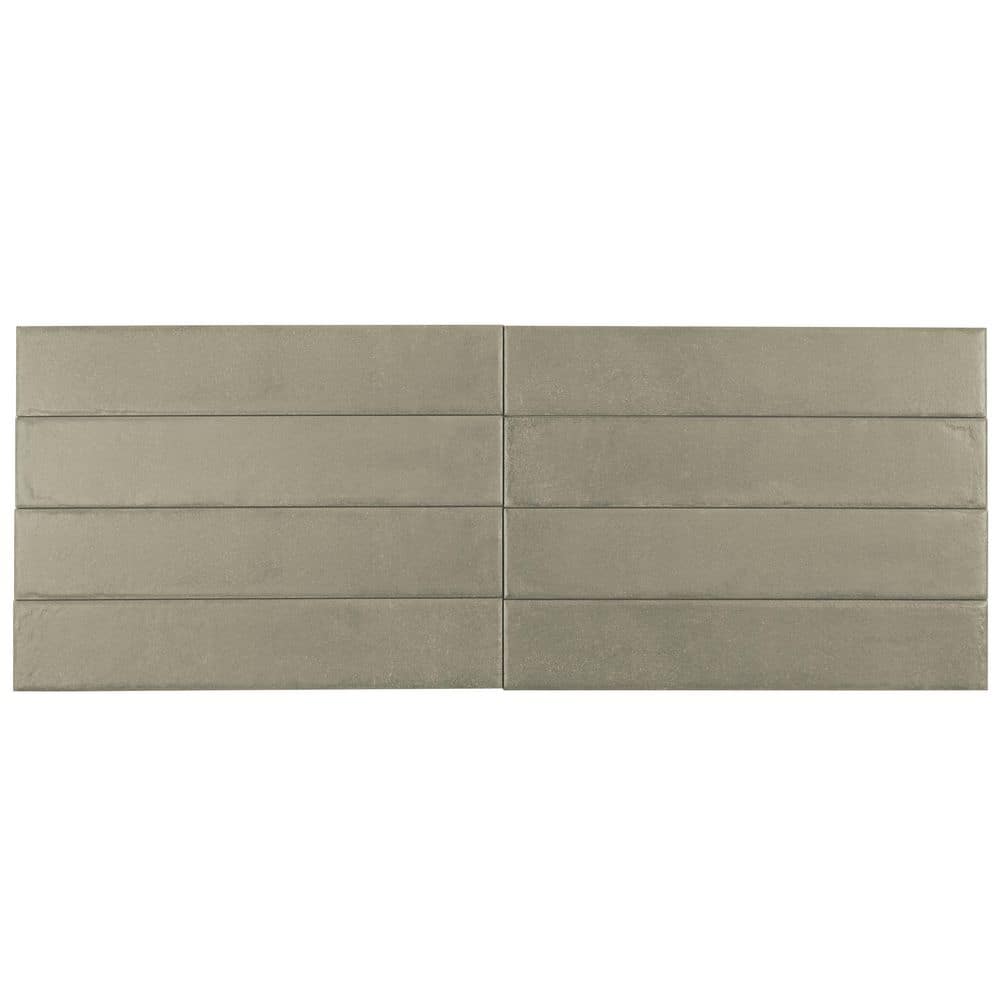 Apollo Tile Cadence 3 in. x 16 in. Matte Muted Olive Green Porcelain ...