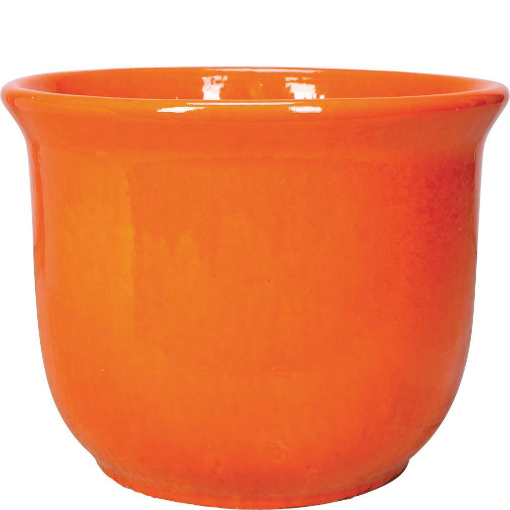 Have a question about 15 in. Orange Ceramic Langston Garden Planter ...