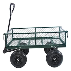 3.53 cu. ft. Metal Garden Cart Make It Easier to Transport Firewood ...