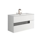 LUCENA BATH Vision 32 in. W x 18 in. D Bath Vanity in White and Grey ...