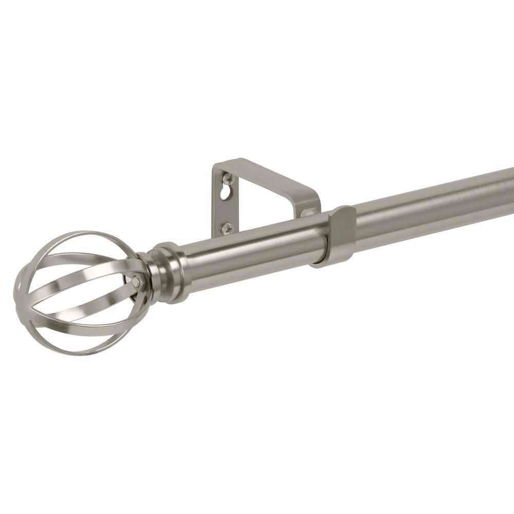 Home Decorators Collection 72 in-144 in Adjustable 1 in Single Curtain ...