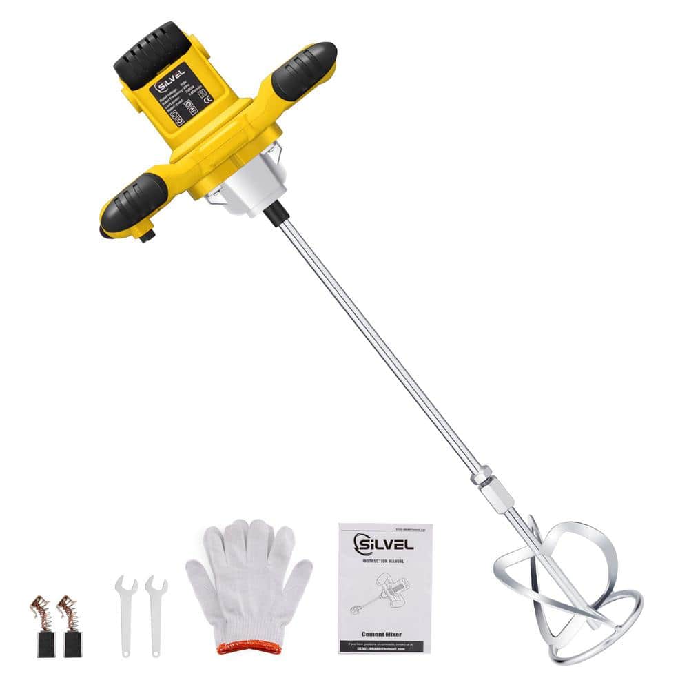Angel Sar Yellow 2300W Cement Mixer, Handheld Electric Concrete Mixer ...