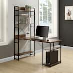 Merax 36 in. Rectangular Black Computer Desk with Hutch-WF192732AAB ...
