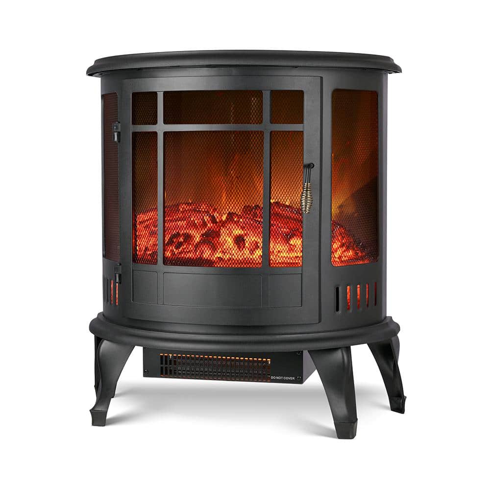 Elexnux 22 in. Freestanding Electric Fireplace Heater Stove with 3D ...