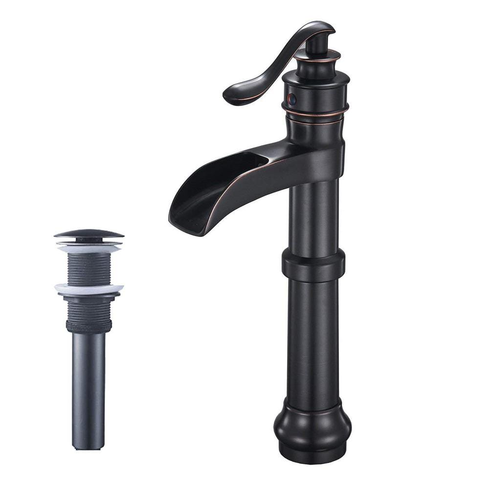 WELLFOR Antique Slim Single-Handle Single Hole Bathroom Faucet with ...