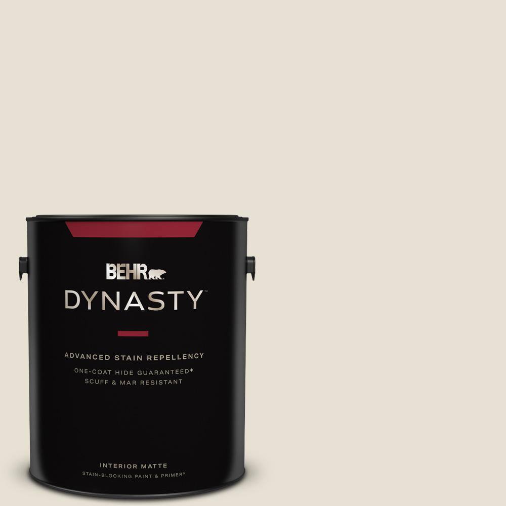 BEHR DYNASTY 1 gal. #MQ3-13 Crisp Linen One-Coat Hide Matte Interior ...