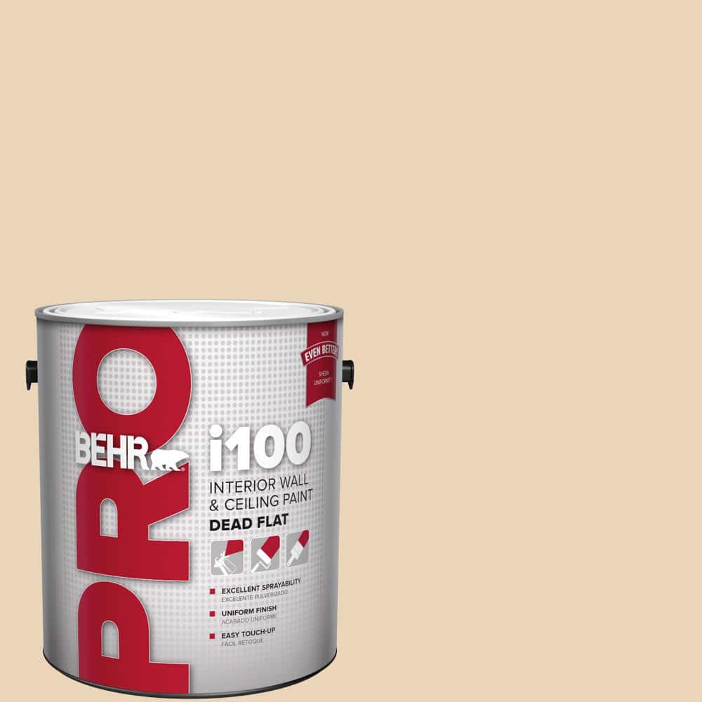 BEHR PRO 1 gal. #ECC-52-1 Nevada Sand Dead Flat Interior Paint PR10501 ...