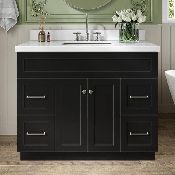Ariel Hamlet 42 in. Single Sink Base Cabinet in Black