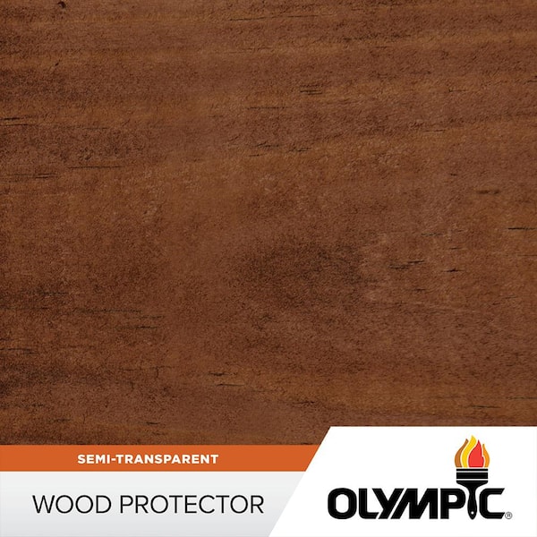 Reviews for Olympic 1 gal. Dark Mahogany Exterior Semi-Transparent Wood ...