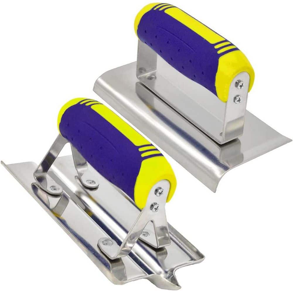 KIWDZFU 6 in. x 3 in. Stainlessteel Concrete Hand Edger Groover (6 in ...