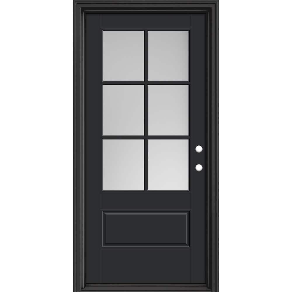 Masonite Performance Door System 36 in. x 80 in. VG 6-Lite Left-Hand ...