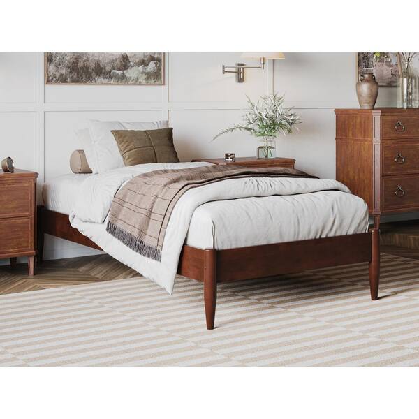 AFI Key West Basic Walnut Brown Solid Wood Frame Twin XL Platform Bed ...