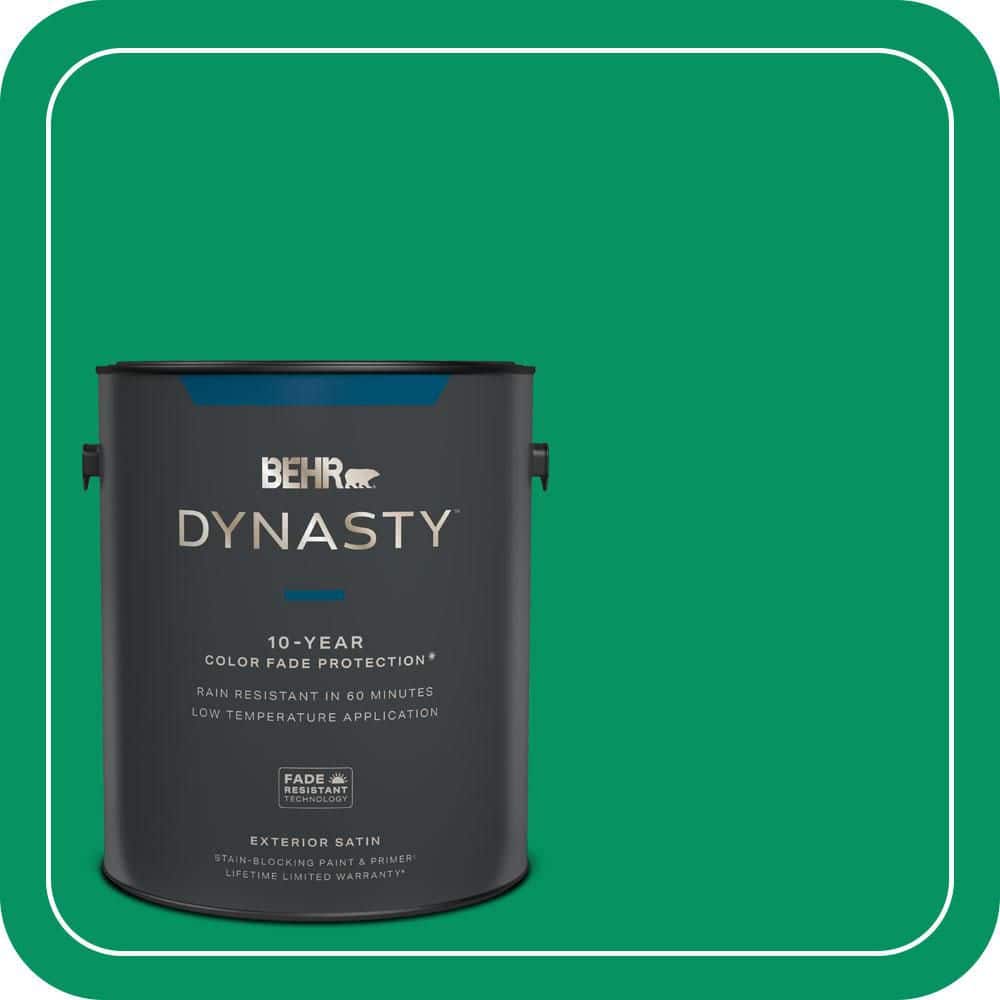 BEHR DYNASTY 1 gal. #470B-6 Emerald Lake Satin Enamel Exterior Stain ...