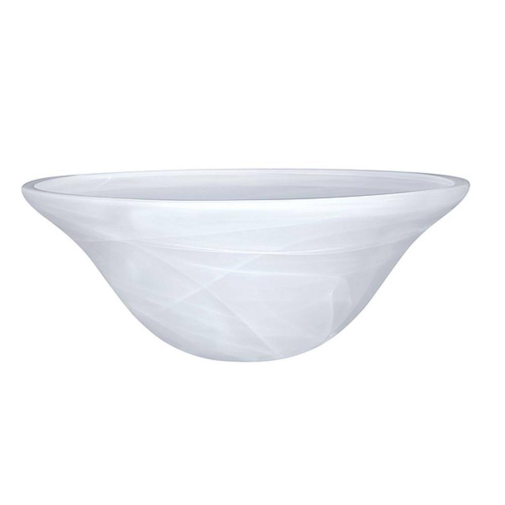 5-1/8 in. H x 13-1/4 in. Dia/Alabaster Glass Shade For Torchiere Lamp ...