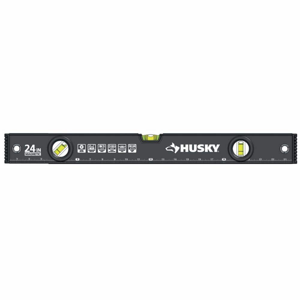 Husky 903 24 in. Heavy-Duty Magnetic Box Beam Level 903X-42PM-24H - The ...